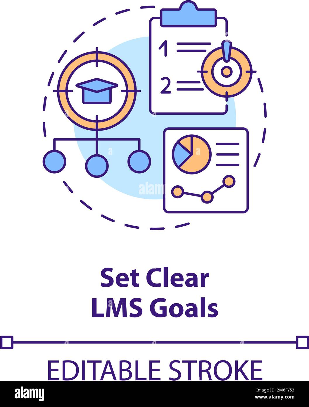 Set clear lms goals concept icon Stock Vector Image & Art - Alamy