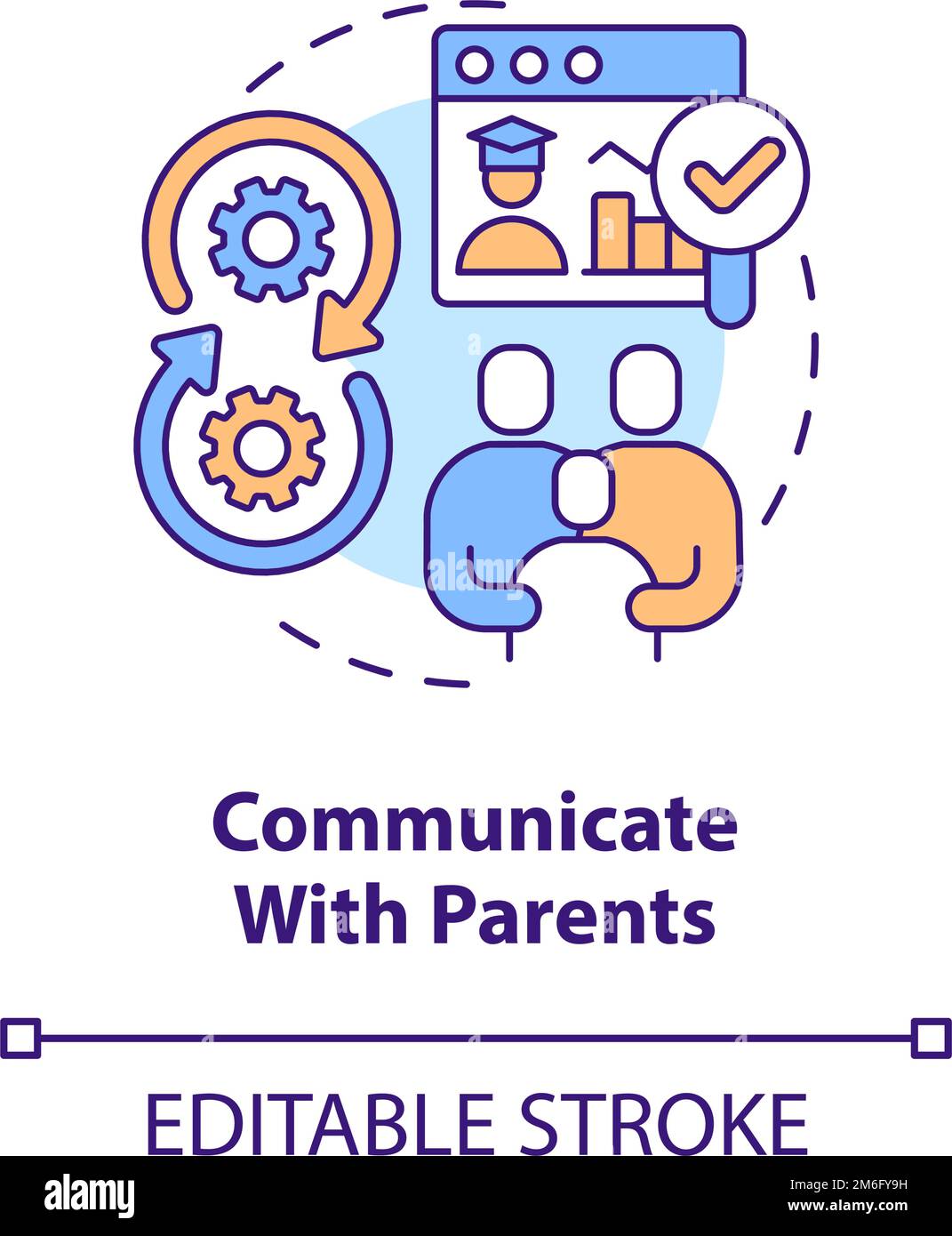 Communicate with parents concept icon Stock Vector Image & Art - Alamy