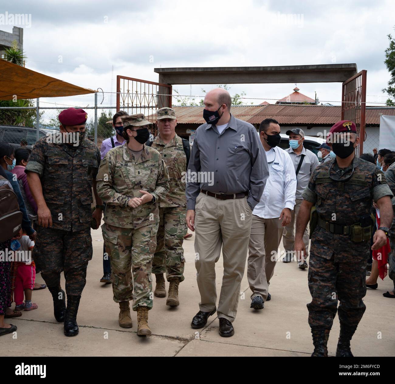 U.S. Army 1st. Lt. Nancy Blum, left of center, Joint Task Force-Bravo ...