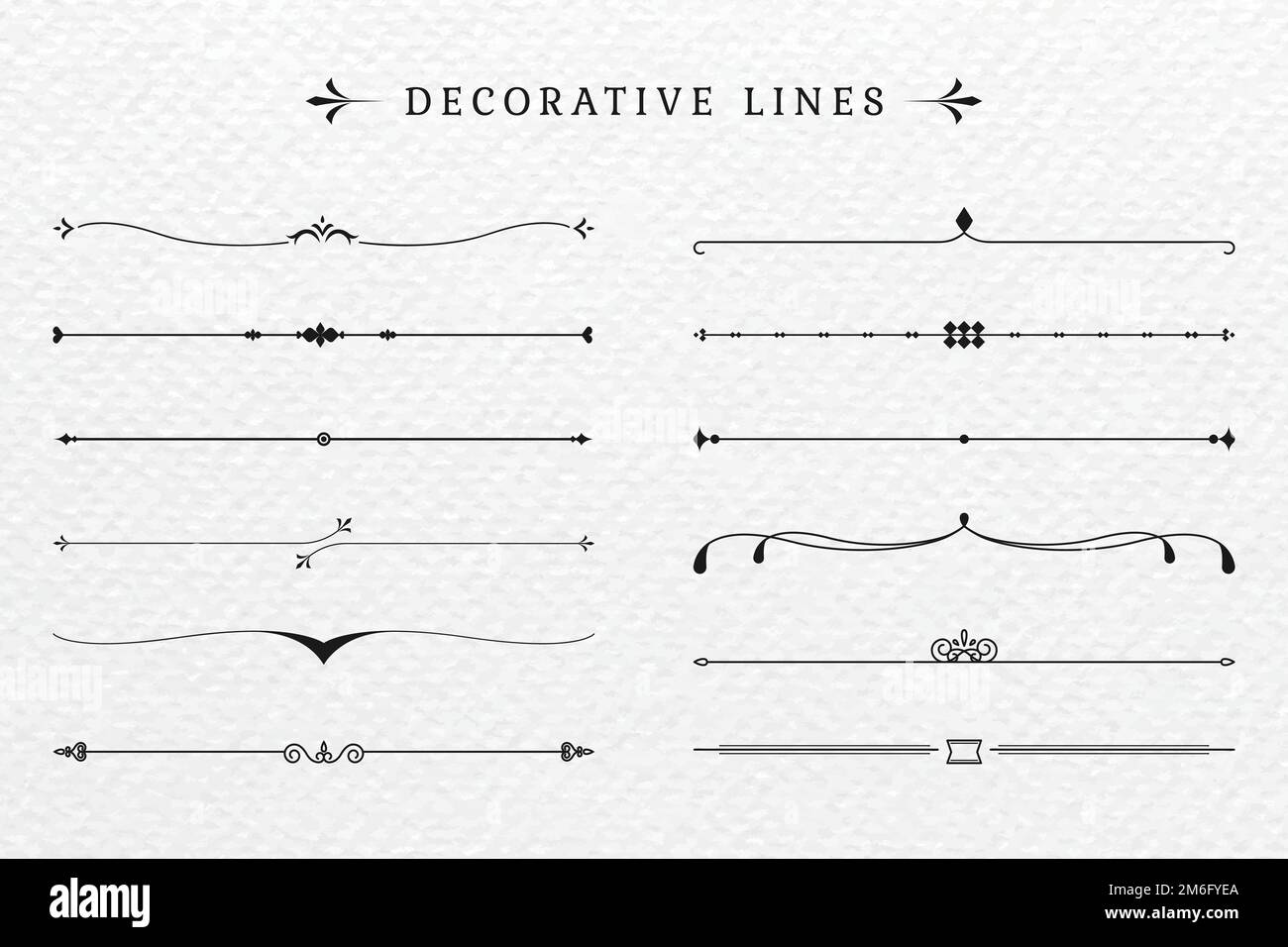 Vintage decorative line collection vectors Stock Vector Image & Art - Alamy