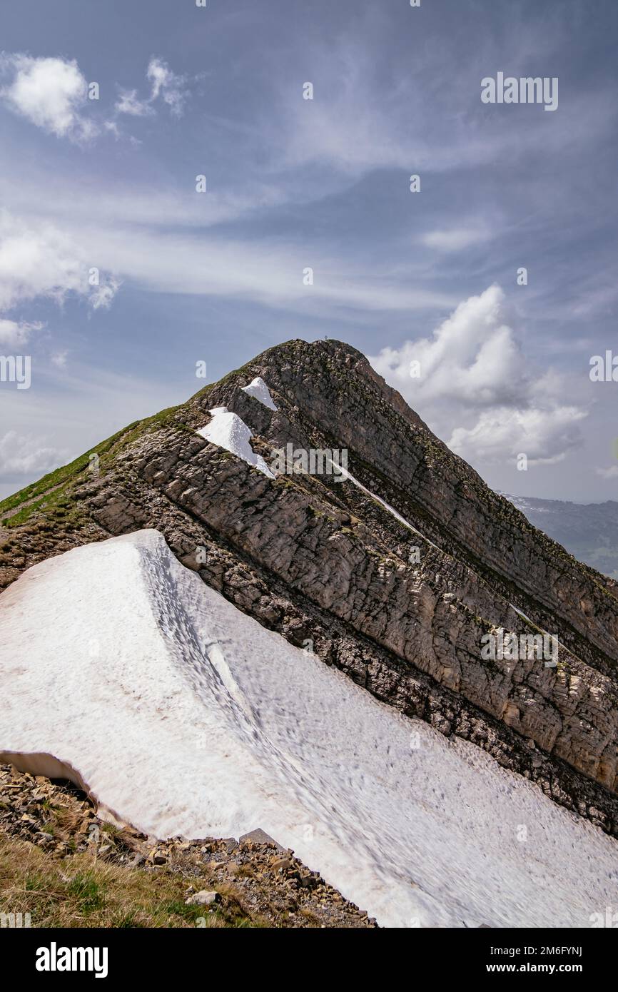 Aerial Panoramic View - Snow Mountains - Train from Rothorn to Brienz ...