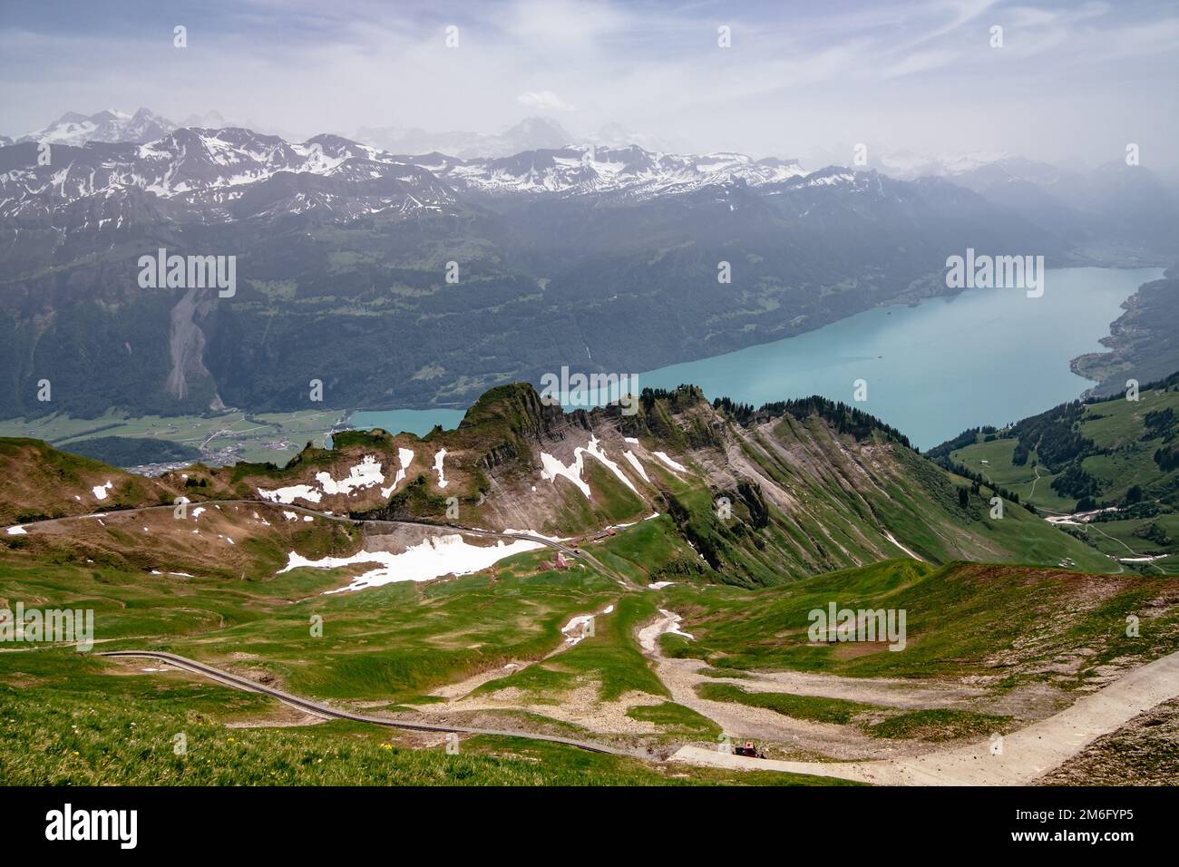 Aerial Panoramic View - Train from Rothorn to Brienz - Brienz-Rothorn ...