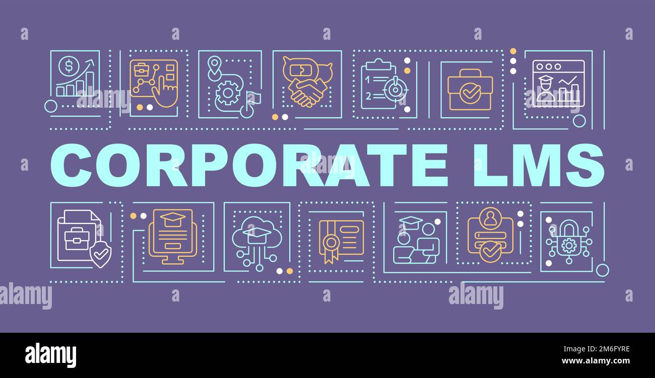 Corporate LMS word concepts dark purple banner Stock Vector Image & Art ...