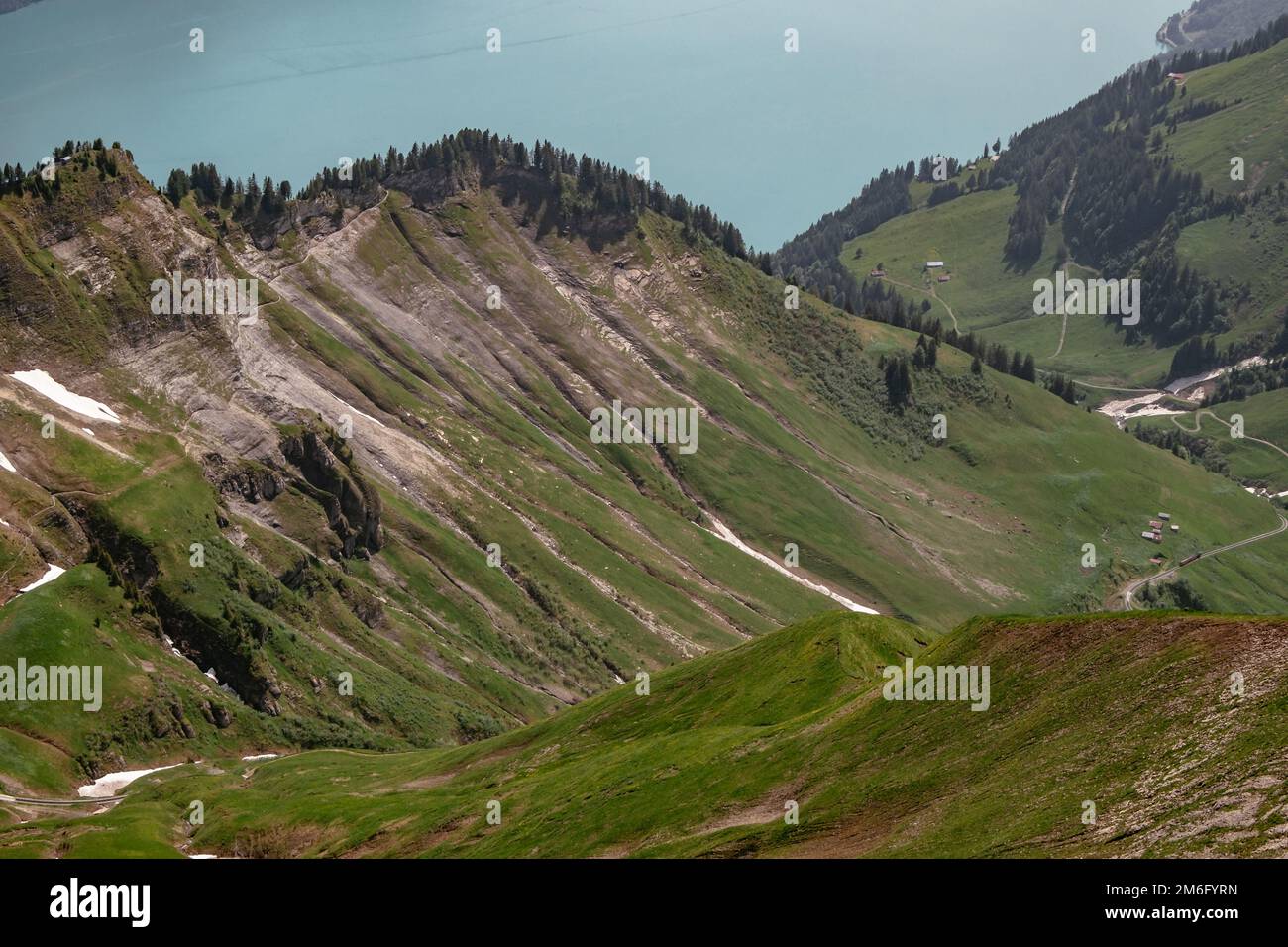 Aerial Panoramic View - Train from Rothorn to Brienz - Brienz-Rothorn ...