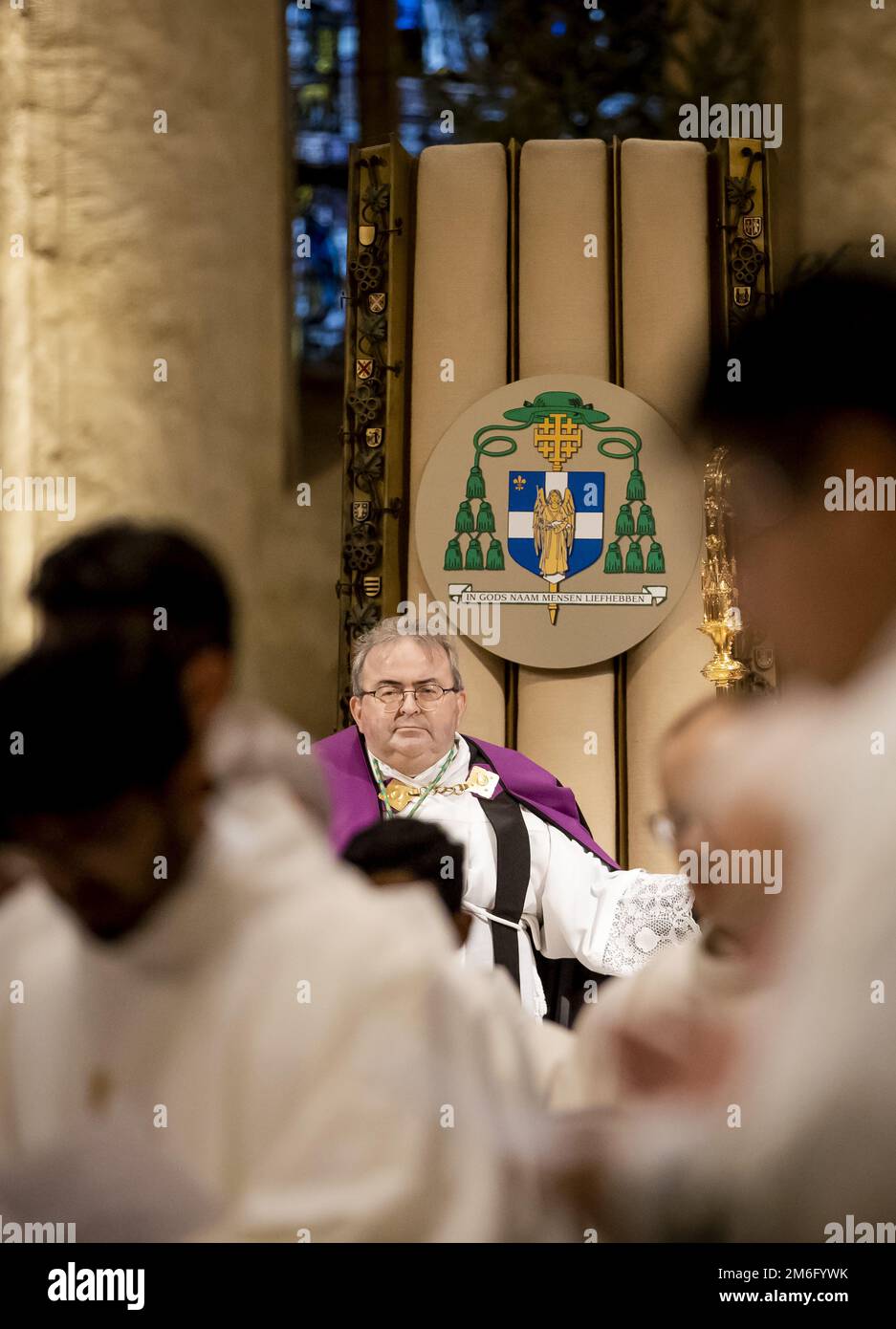 ROERMOND - Bishop Harrie Smeets during a memorial service for Pope ...