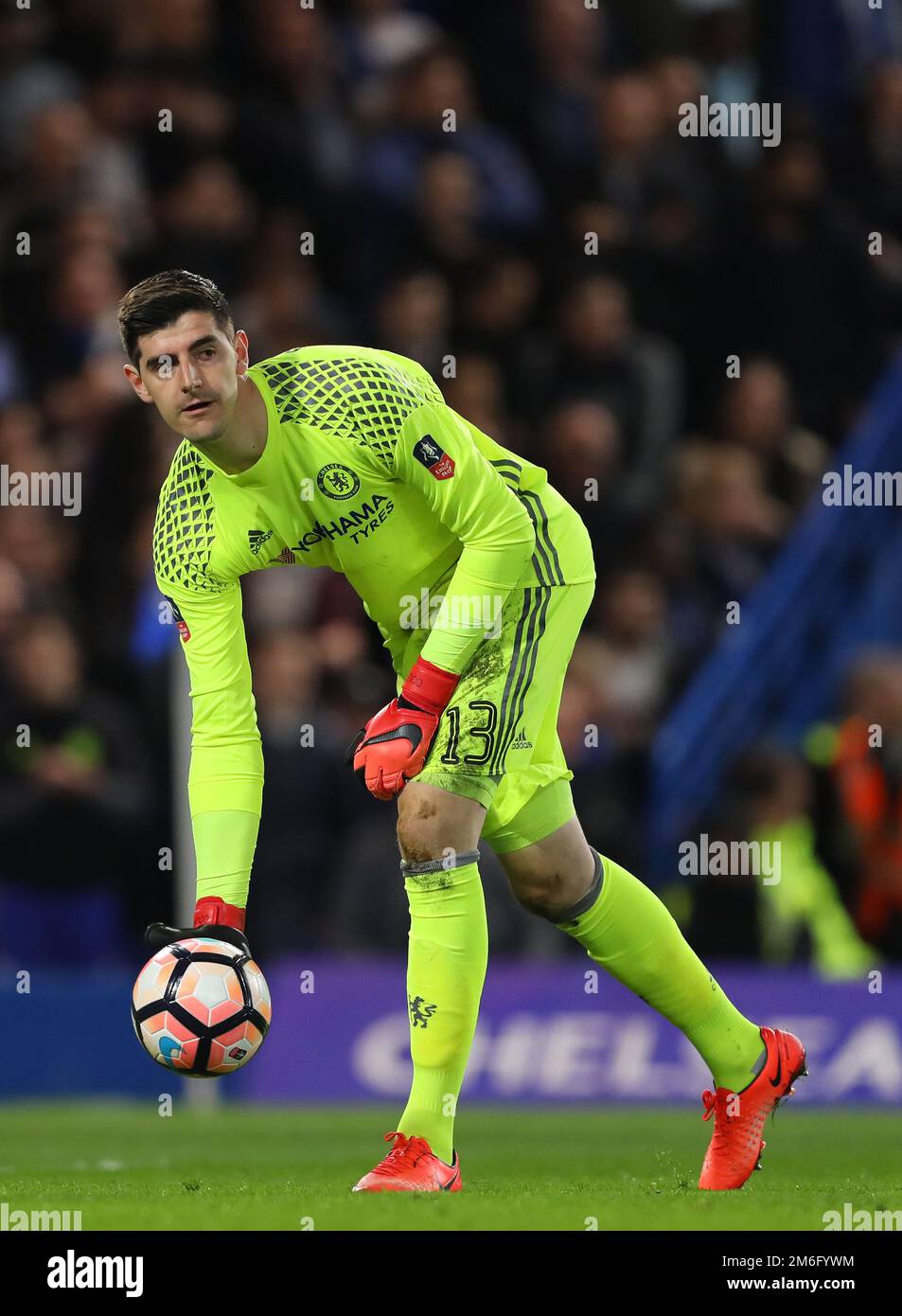 Thibaut Courtois of Chelsea - Chelsea v Manchester United, FA Cup ...