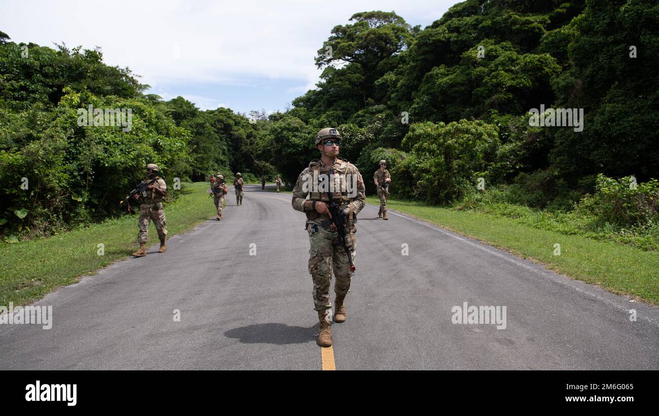 U.S. Air Force Airmen assigned to the 18th Security Forces Squadron ...