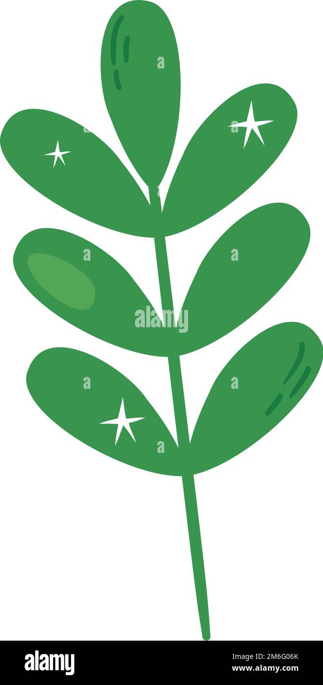 green leaves stem Stock Vector Image & Art - Alamy