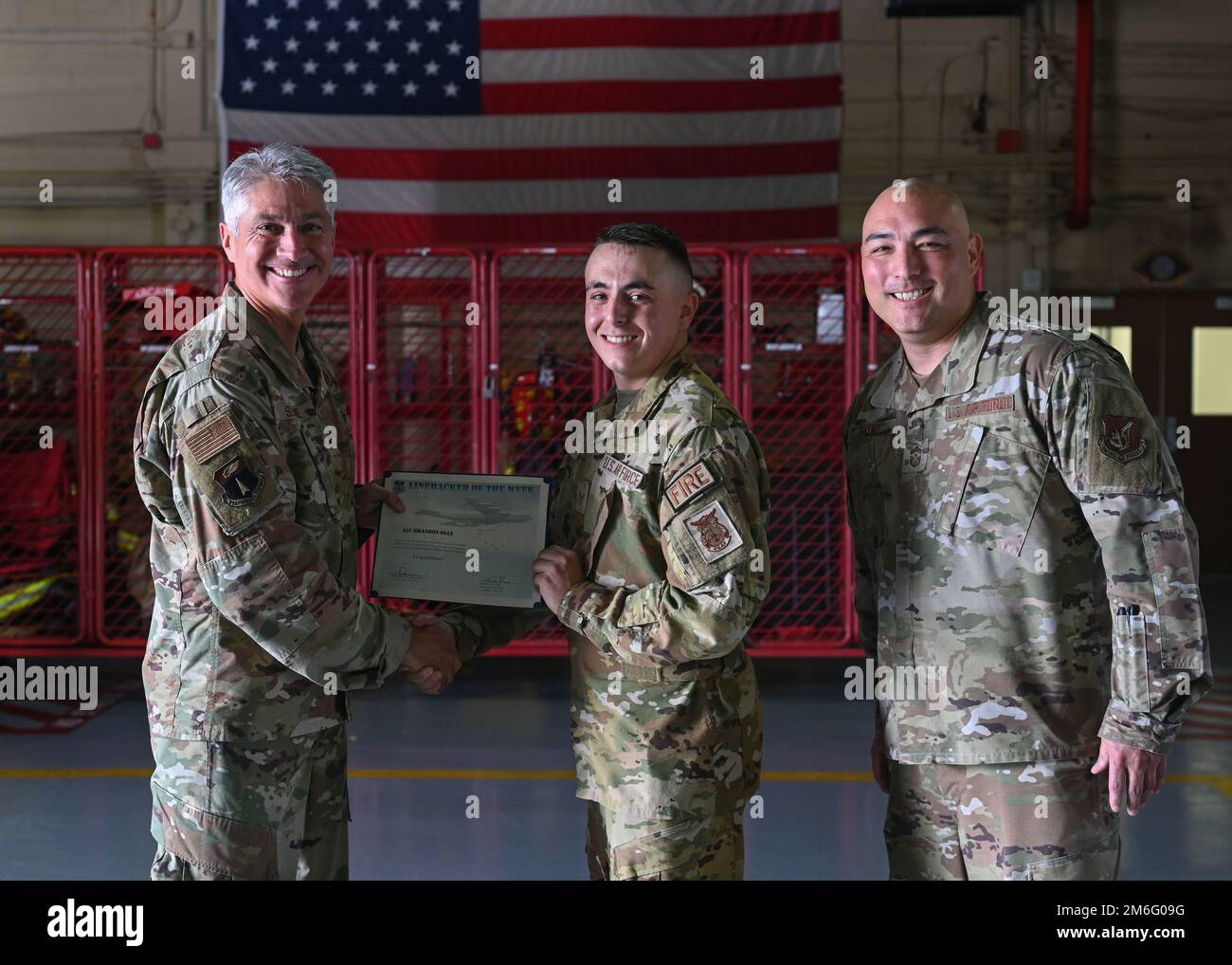 U.S. Air Force Brig. Gen. Jeremy Sloane, 36th Wing commander, and U.S ...