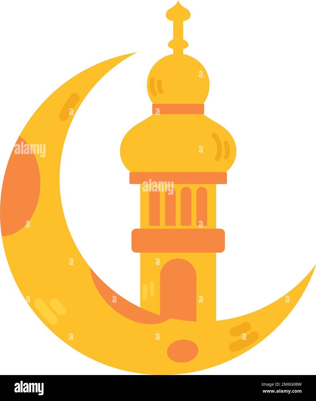 mosque tower and moon Stock Vector Image & Art - Alamy