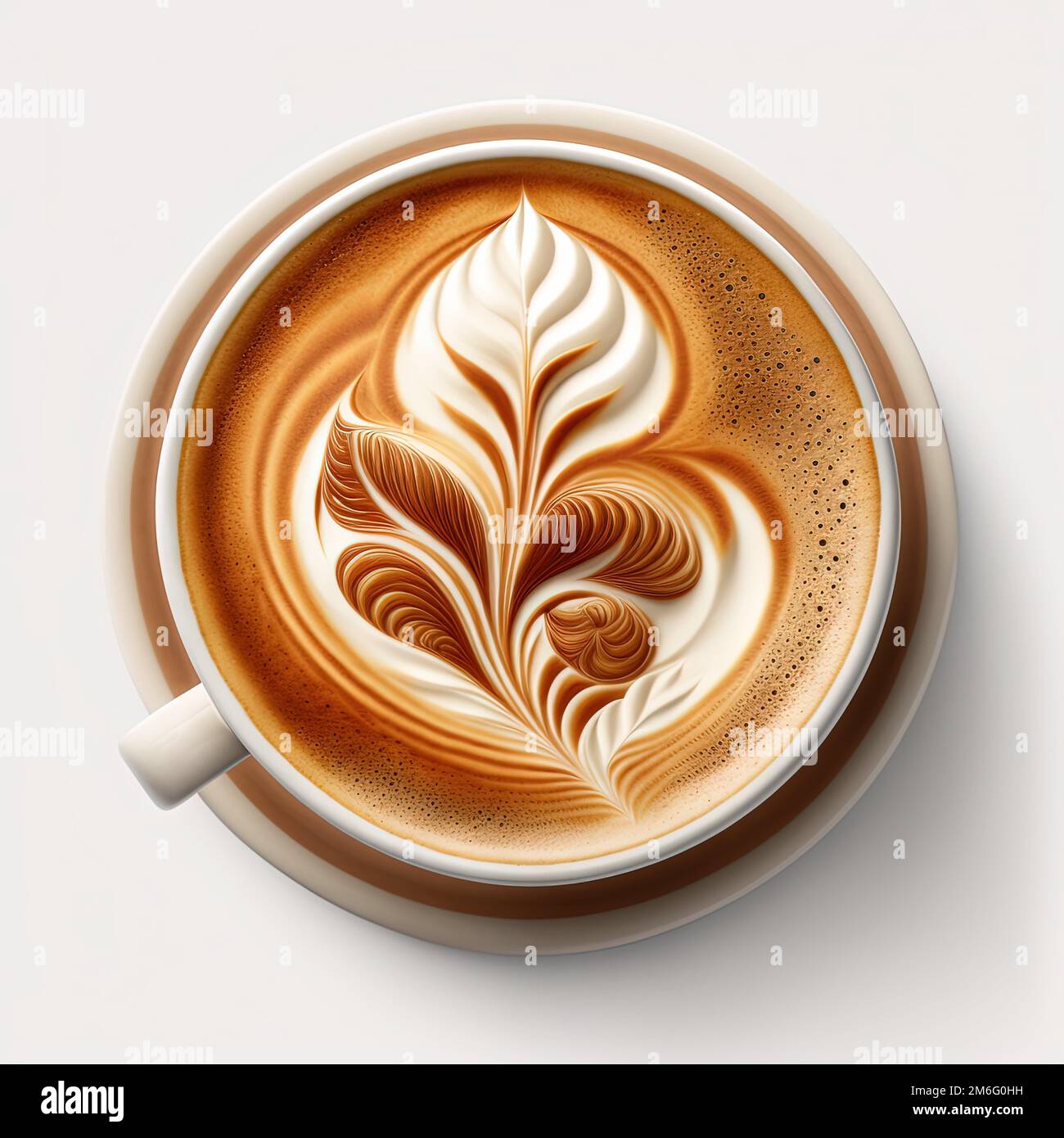 latte art cup of coffee Stock Photo - Alamy