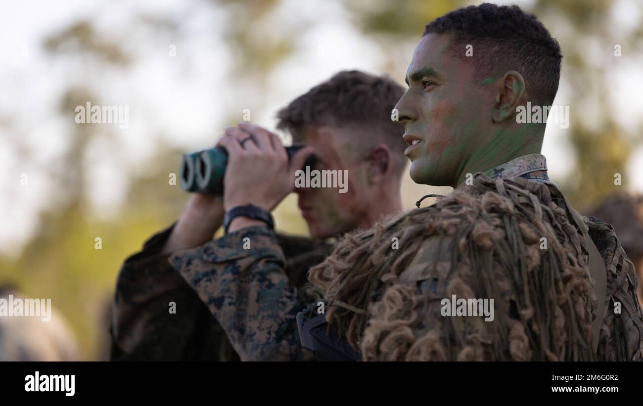 U.S. Marine Corps Sgt. Bradford Poston, a combat instructor with School ...