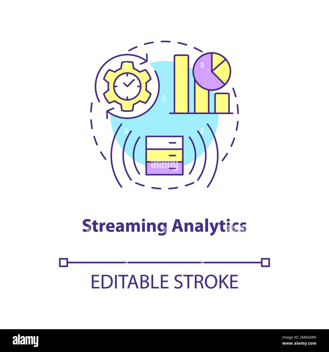 Streaming analytics concept icon Stock Vector Image & Art - Alamy