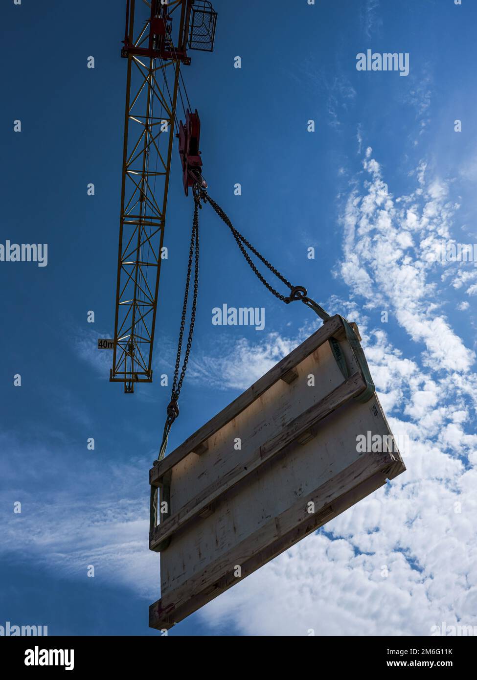 crane on a solar panel installation site Stock Photo - Alamy