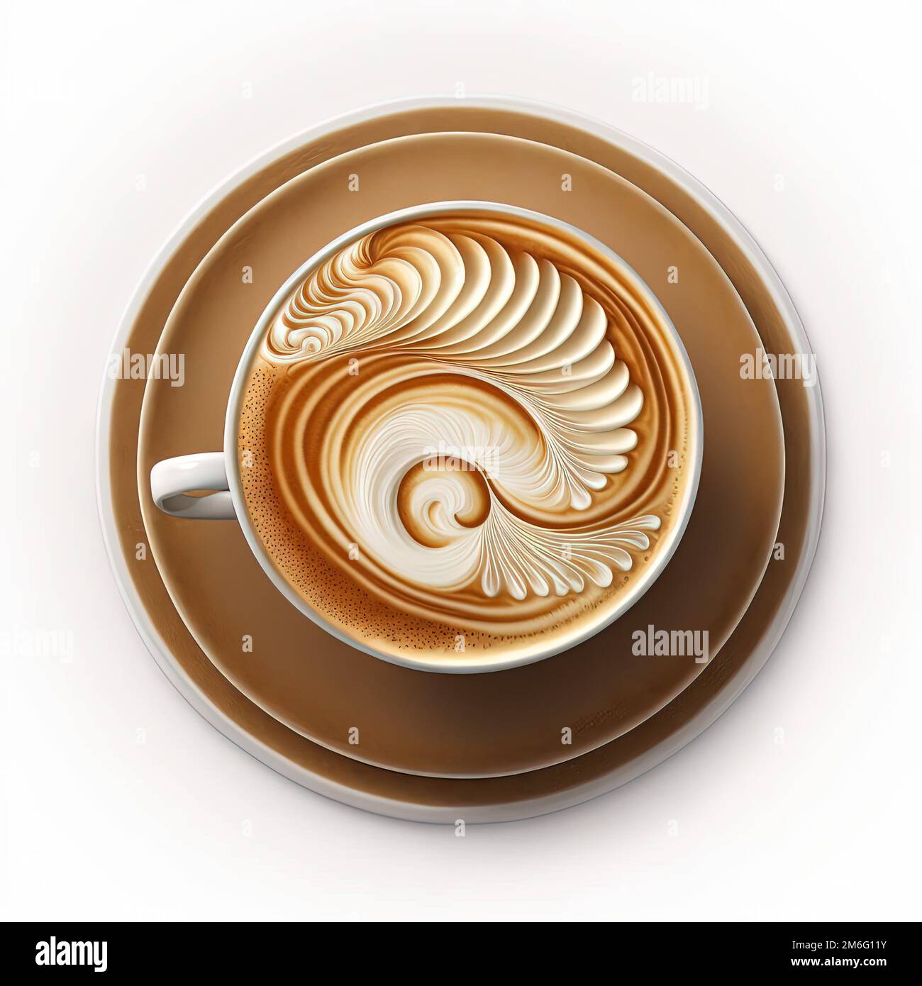 latte art cup of coffee Stock Photo - Alamy