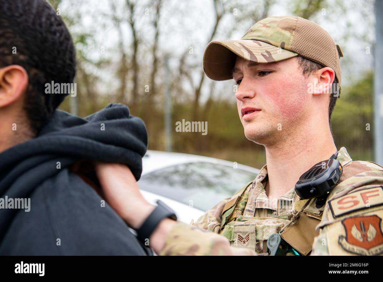 U.S. Air Force Senior Airman Zachary Hairston, 423d Security Forces ...
