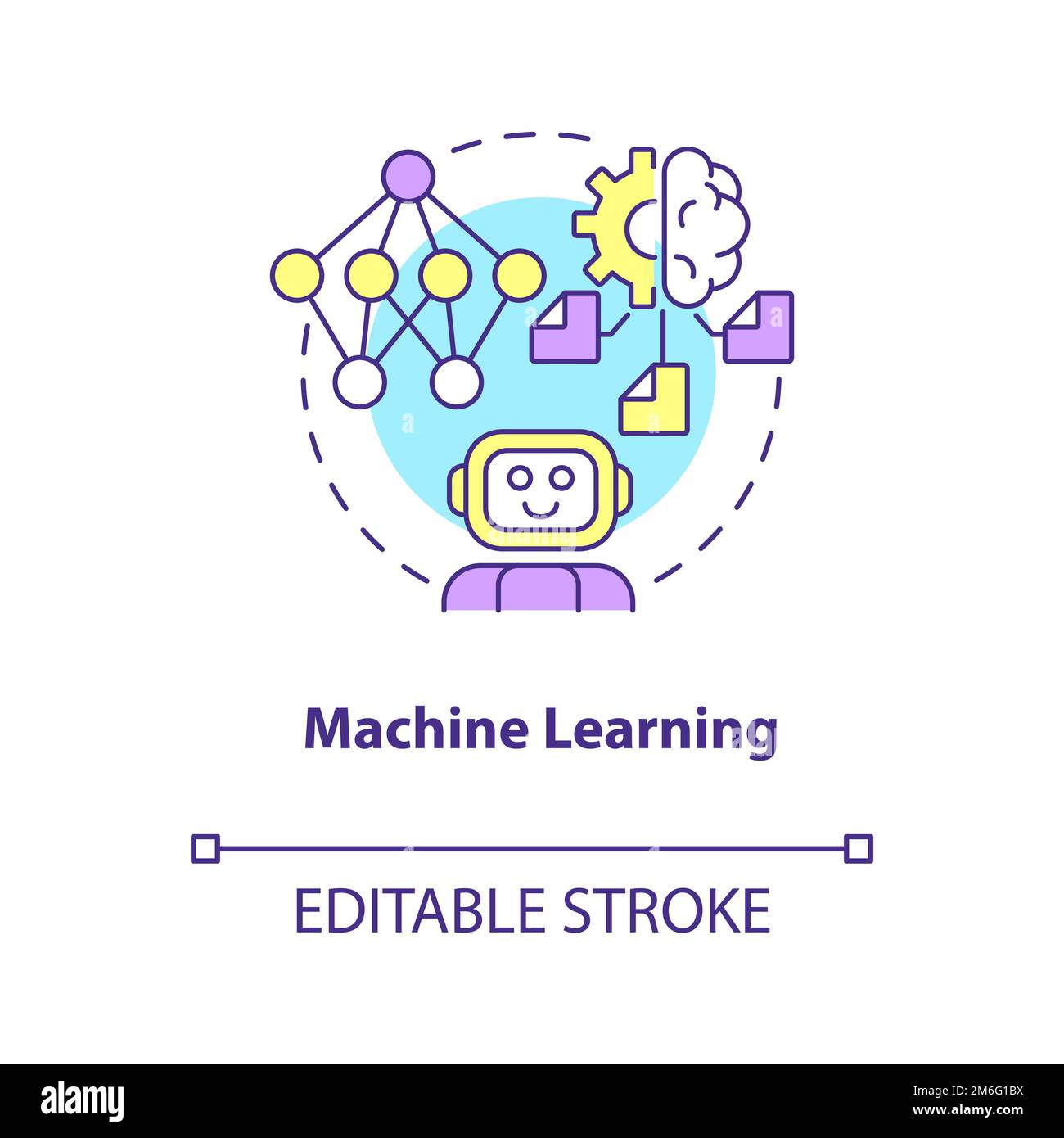 Machine learning concept icon Stock Vector Image & Art - Alamy