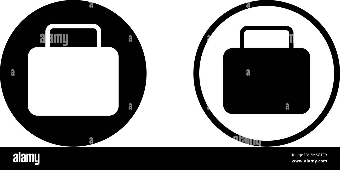 Bag icon set. Baggage. Editable vector Stock Vector Image & Art - Alamy