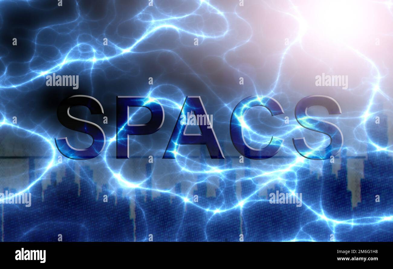 SPAC - Special Purpose Acquisition Company -- text on stock market and ...