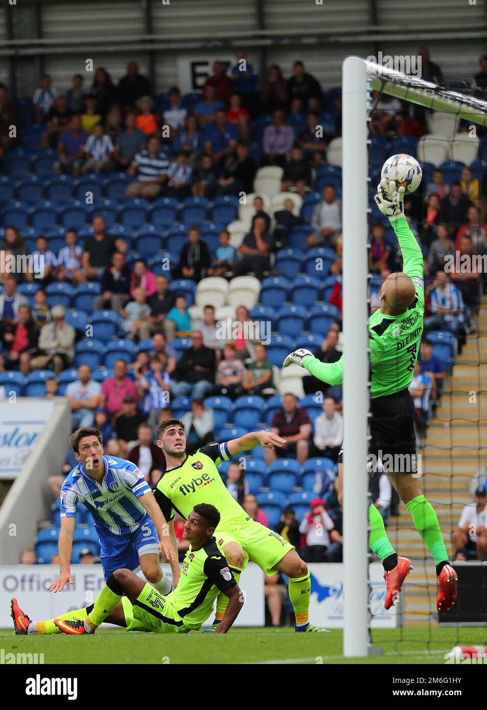 Robert Olejnik of Exeter City makes a save to deny Luke Prosser of ...