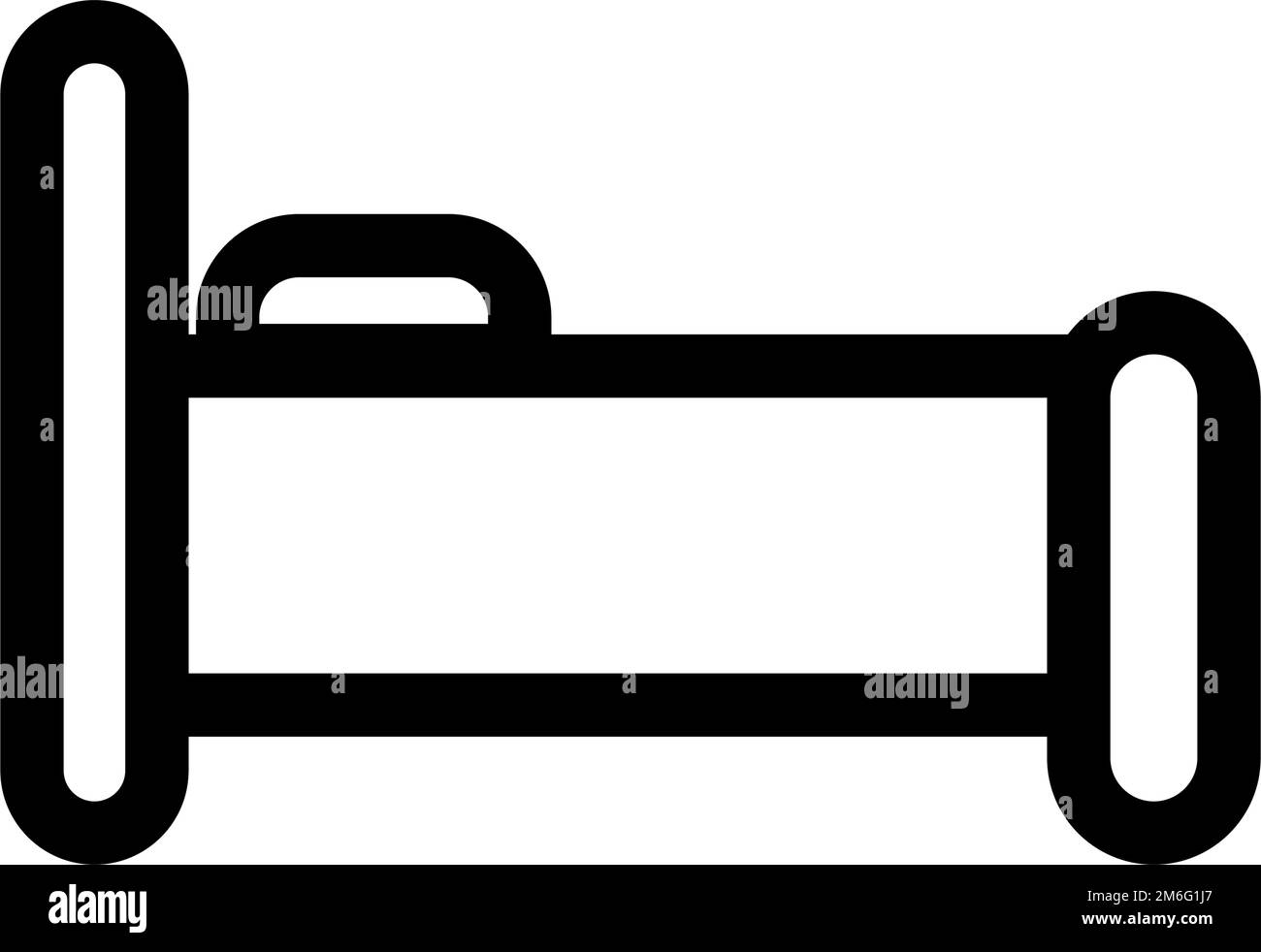 Simple bed icon. Sleep or rest. Editable vector Stock Vector Image ...