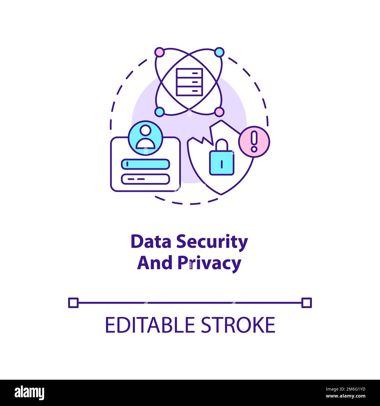 Data Security And Privacy Concept Icon Stock Vector Image And Art Alamy