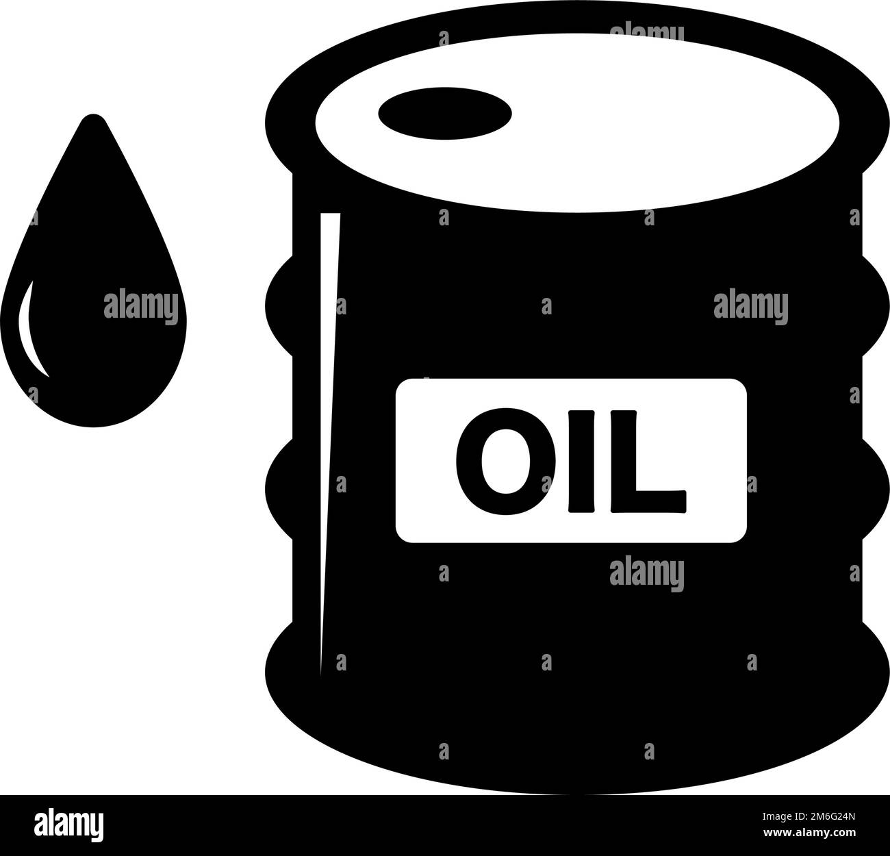 Fuel storage drum icon. Crude oil or petroleum storage. Editable vector ...