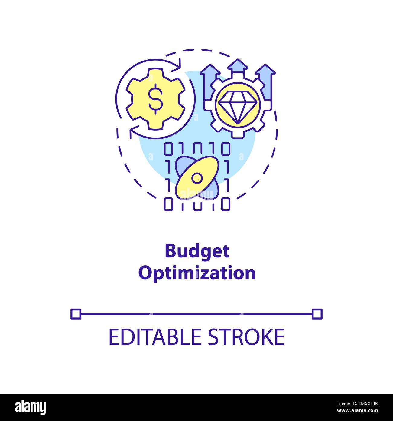 Marketing budget optimization concept icon Stock Vector Image & Art - Alamy