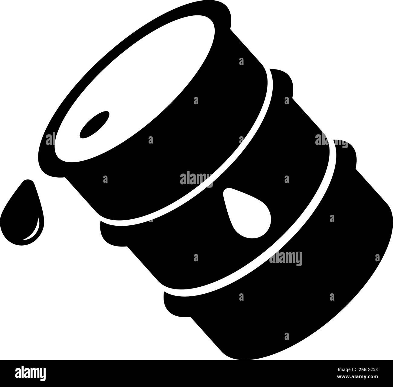 Fuel silhouette icon spilling from a crude oil drum. Editable vector Stock Vector Image & Art ...