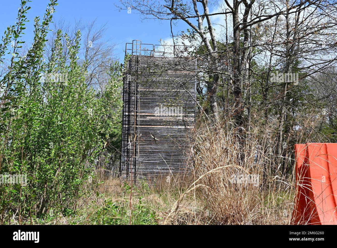 The Fort Dix rappel tower is used to safely practice rappelling down a ...