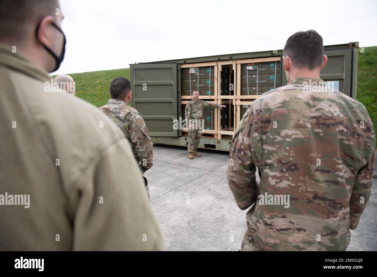 U.S. Air Force Master Sgt. Stephen Ball, center, 420th Munitions ...