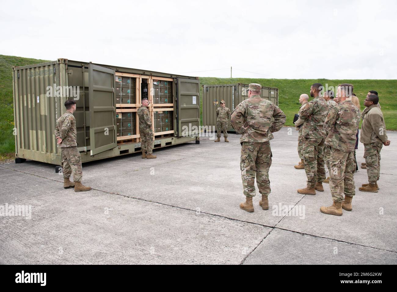 U.S. Air Force Master Sgt. Stephen Ball, center, 420th Munitions ...