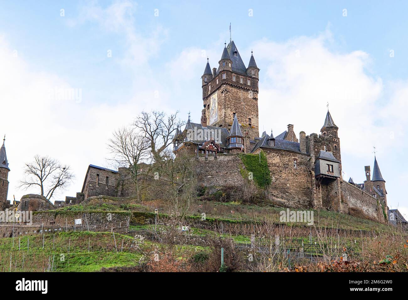Reichsburg Castle is high-rise castle surrounded by a fortress, over a ...