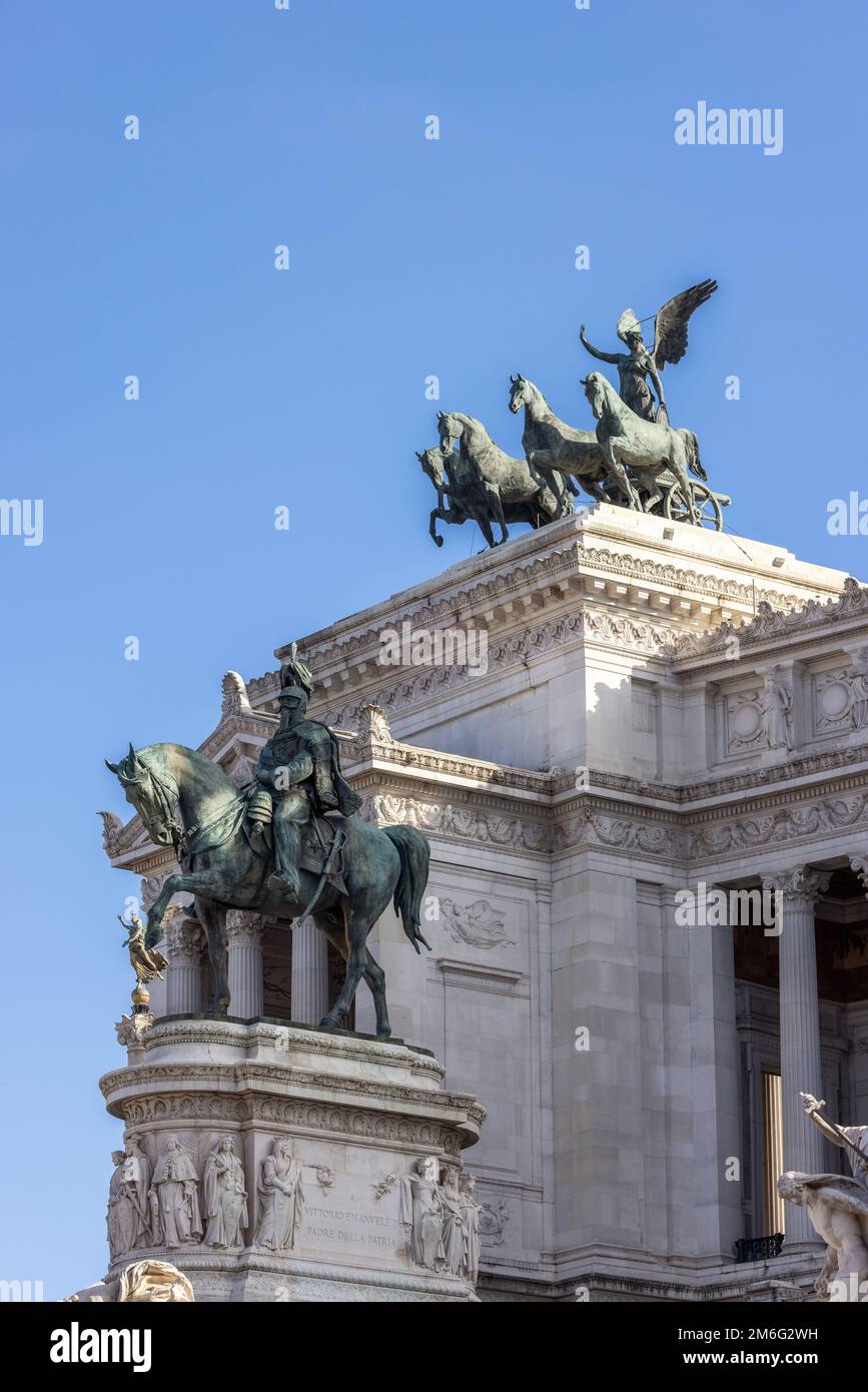 Historical Sculptures in the city of Rome, Italy. Altar of the ...