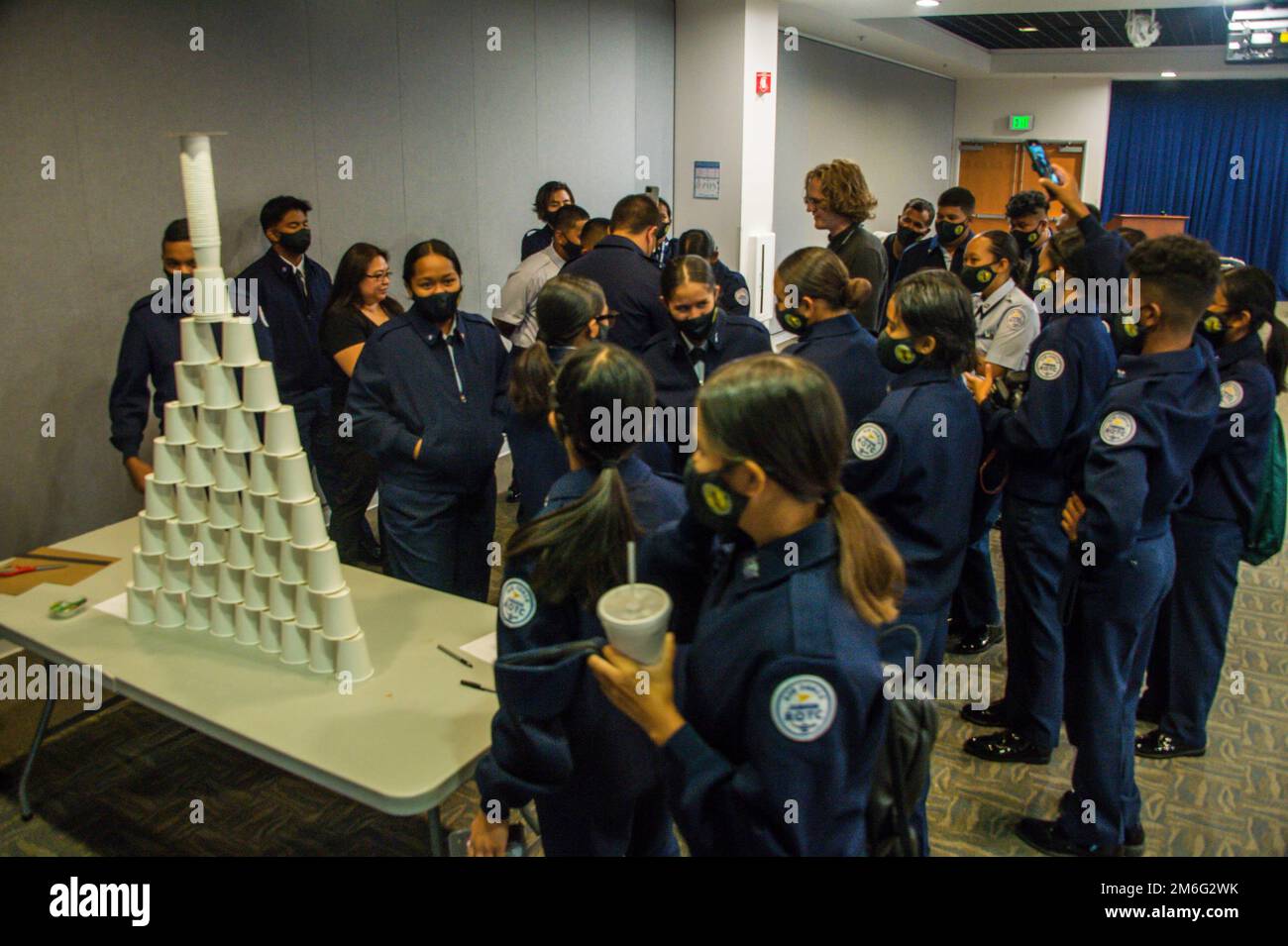 Space System Command, Deputy Director of STEM, Jonathan Stroud, engages ...