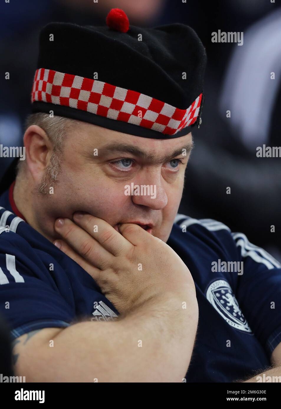 A Scotland fan looks on during the 3-0 defeat to England - England v ...