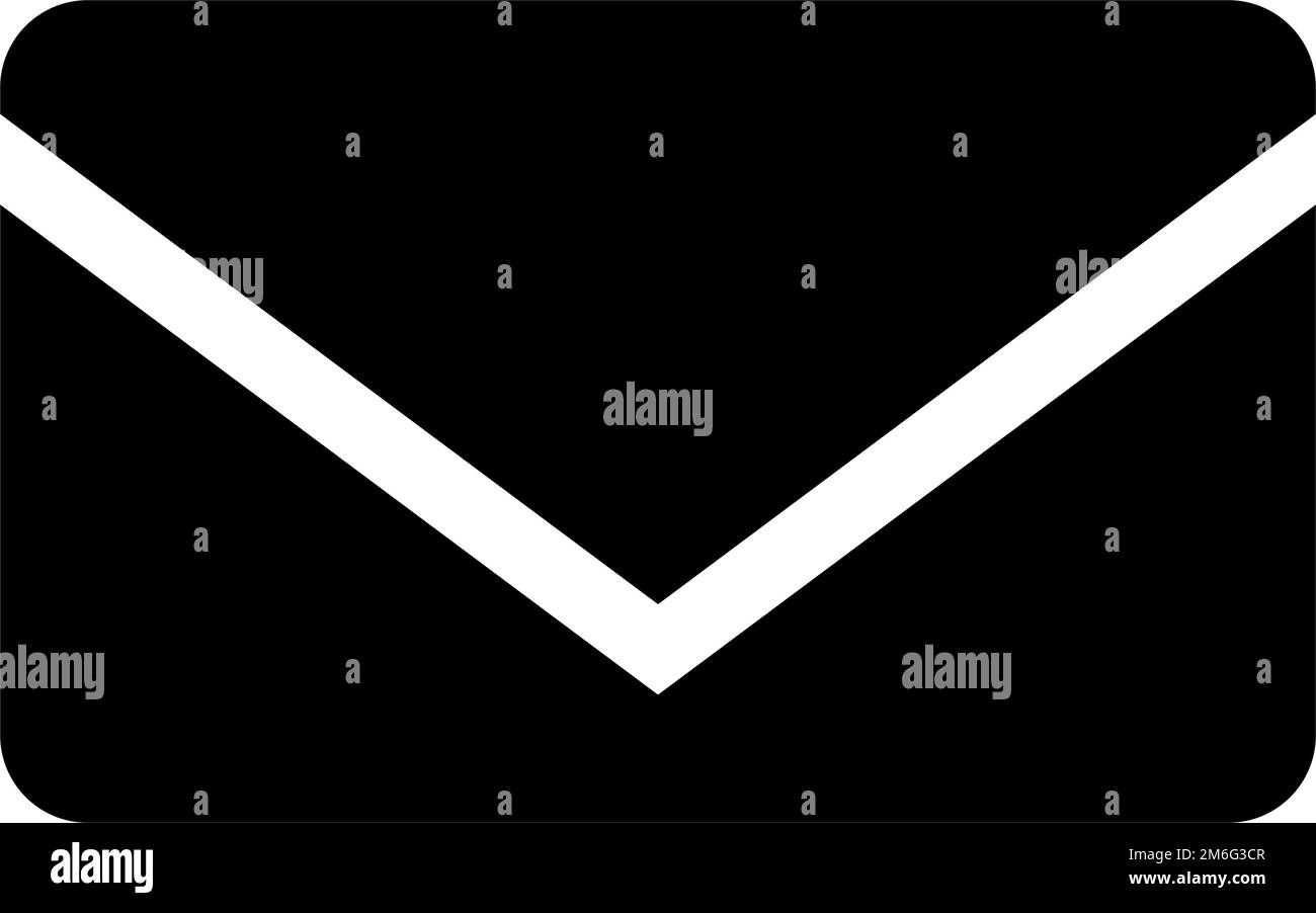 Mail silhouette icon. Postal letter. Editable vector Stock Vector Image ...