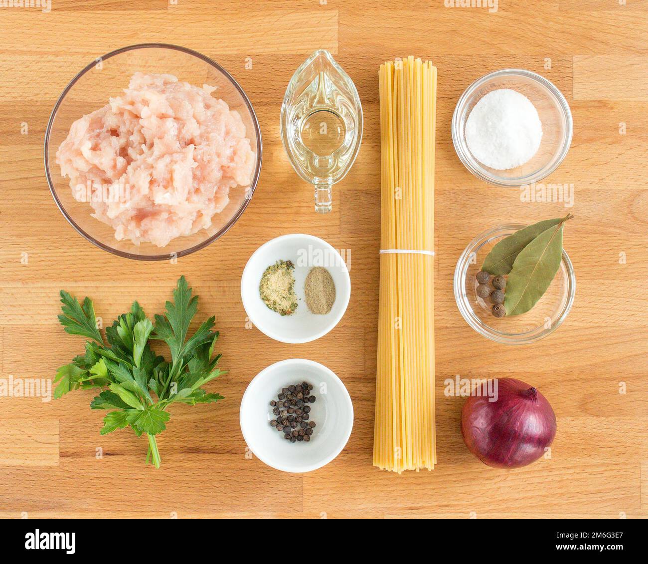 Pasta on table spices hi-res stock photography and images - Alamy