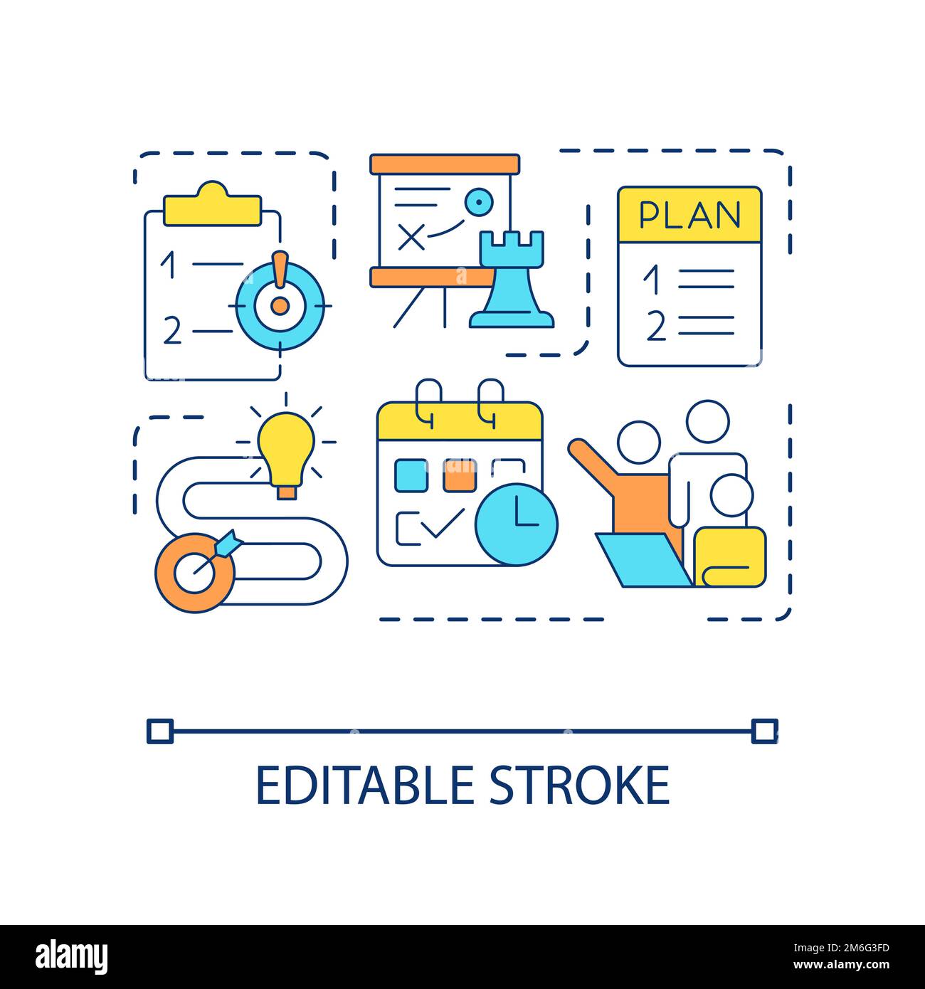 Create successful business strategy concept icon Stock Vector Image ...