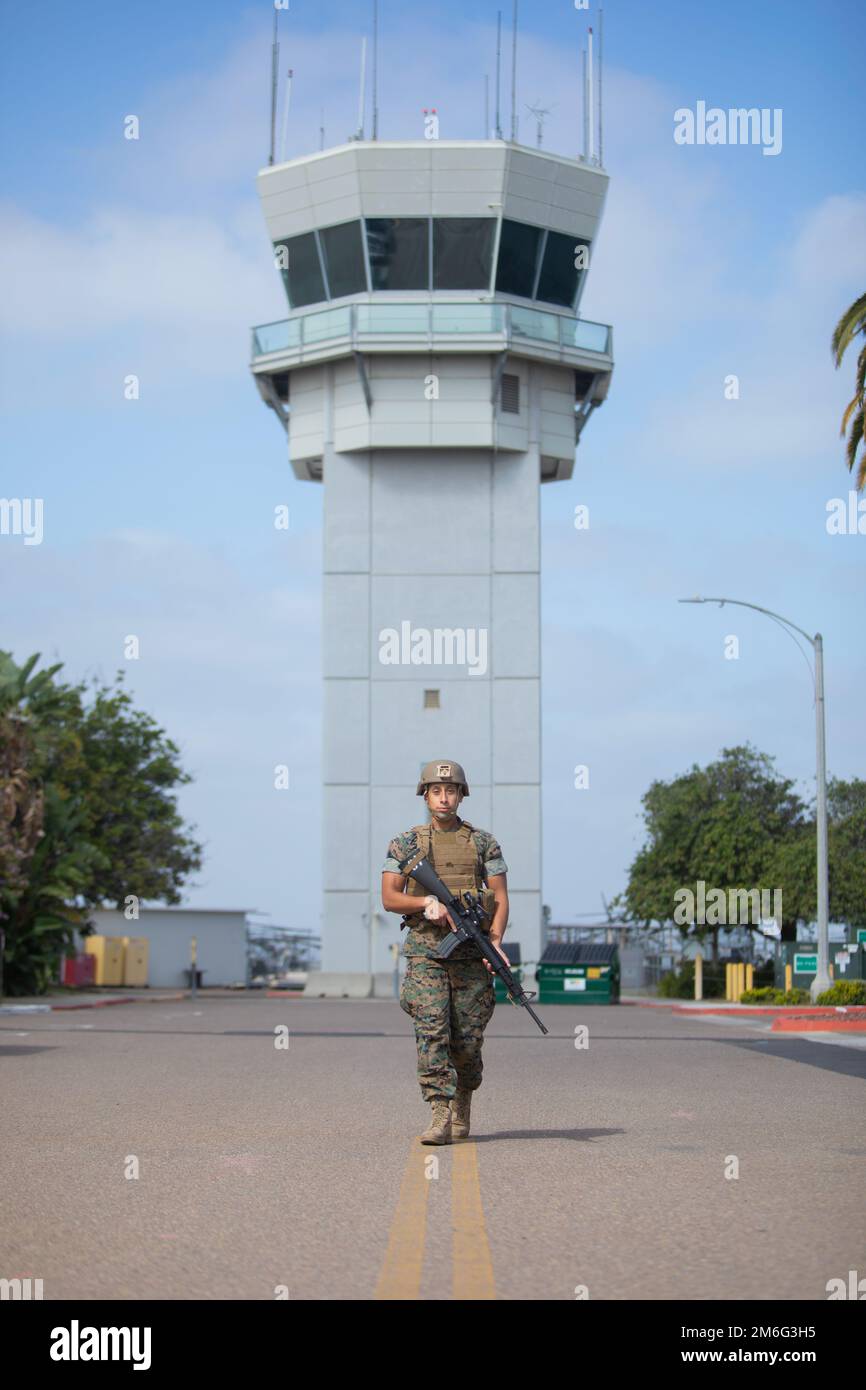 U.S. Marine Corps Sgt. Augustin Garcia, a security augmentation force ...