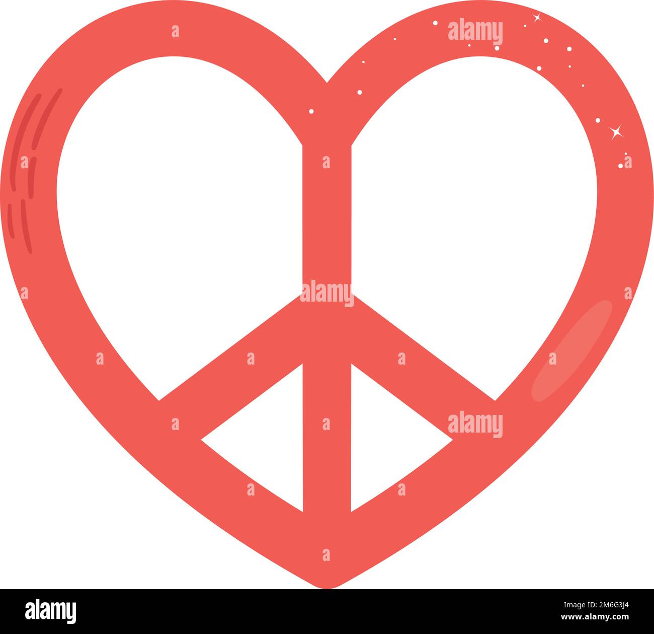 heart peace symbol Stock Vector Image & Art - Alamy