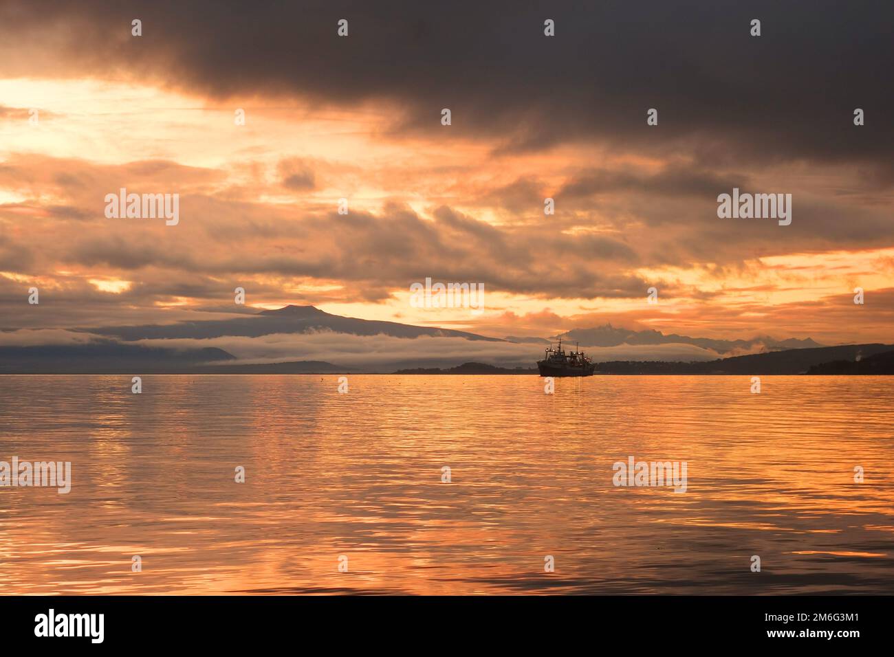 Calm summer evening and sunset over Avacha Bay Stock Photo - Alamy
