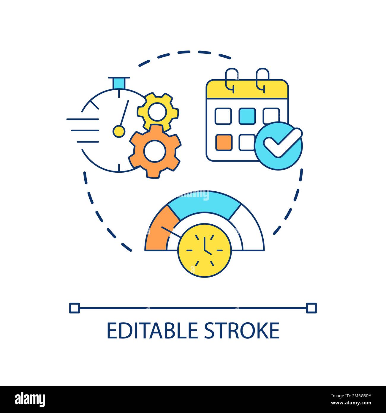 Business processes scheduling concept icon Stock Vector Image & Art - Alamy