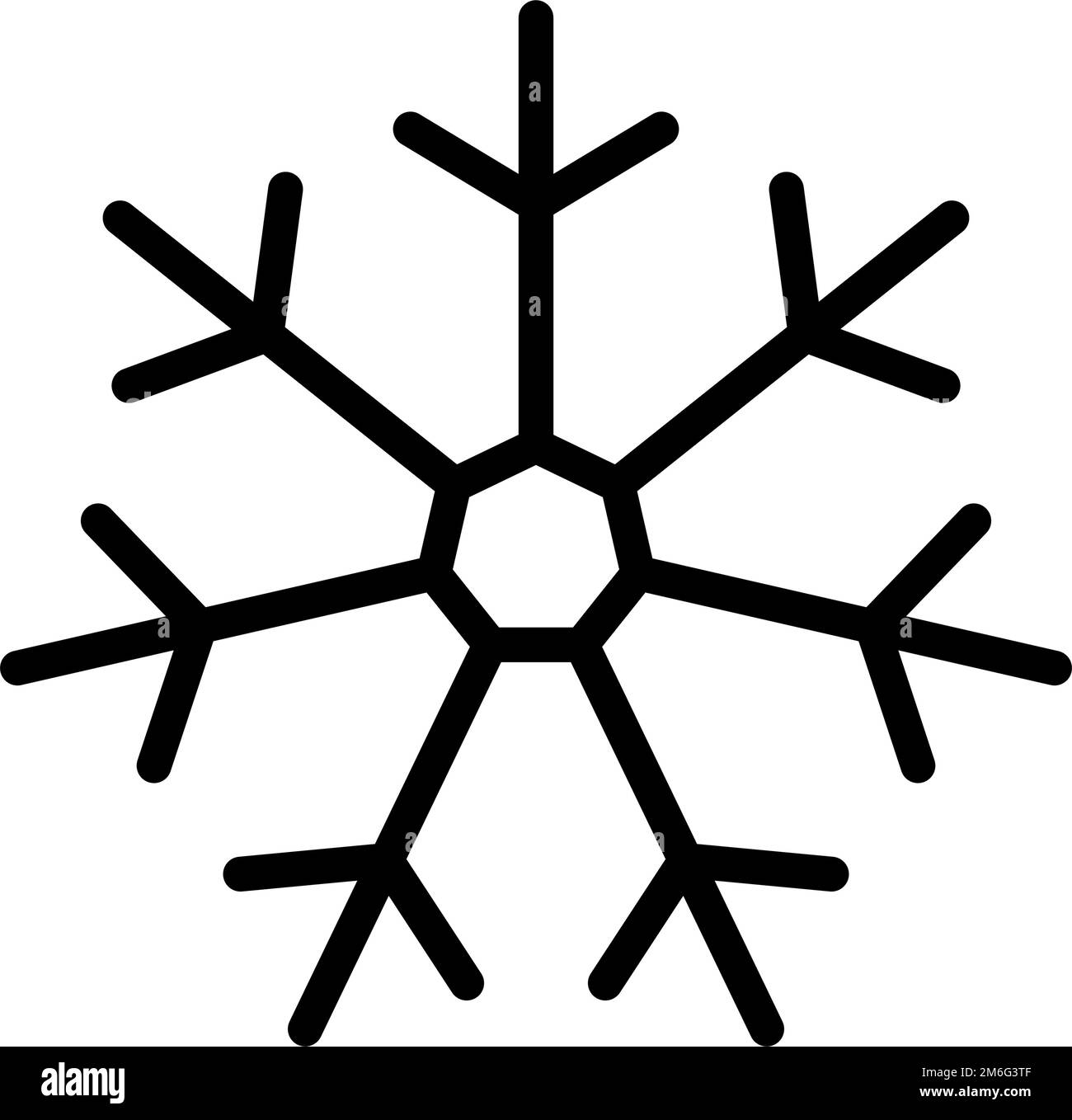 Snowflake symbol. Winter ice crystal. Freezing. Editable vector Stock ... Snowflake symbol. Winter ice crystal. Freezing. Editable vector Stock ...