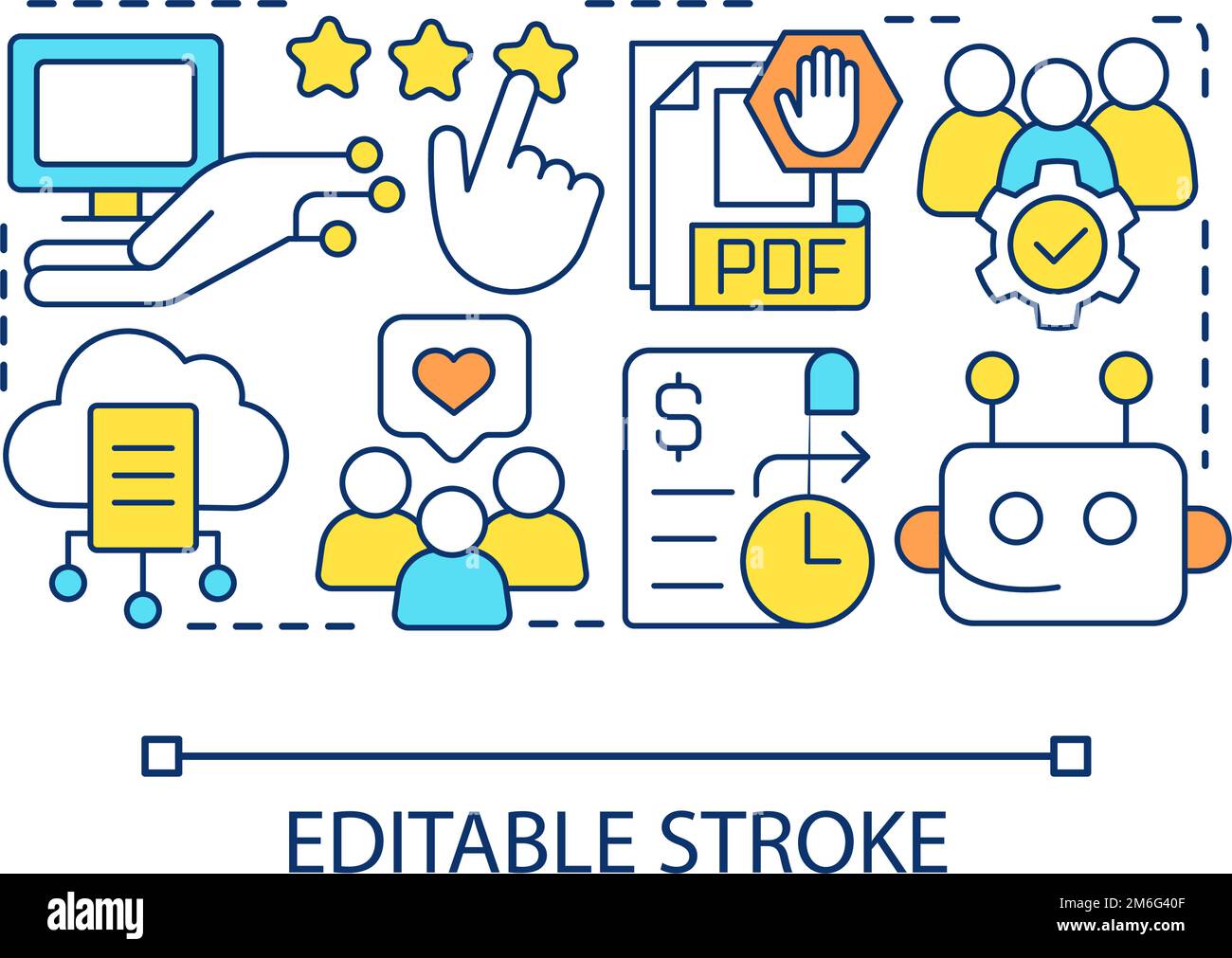 Customer services automation concept icon Stock Vector Image & Art - Alamy