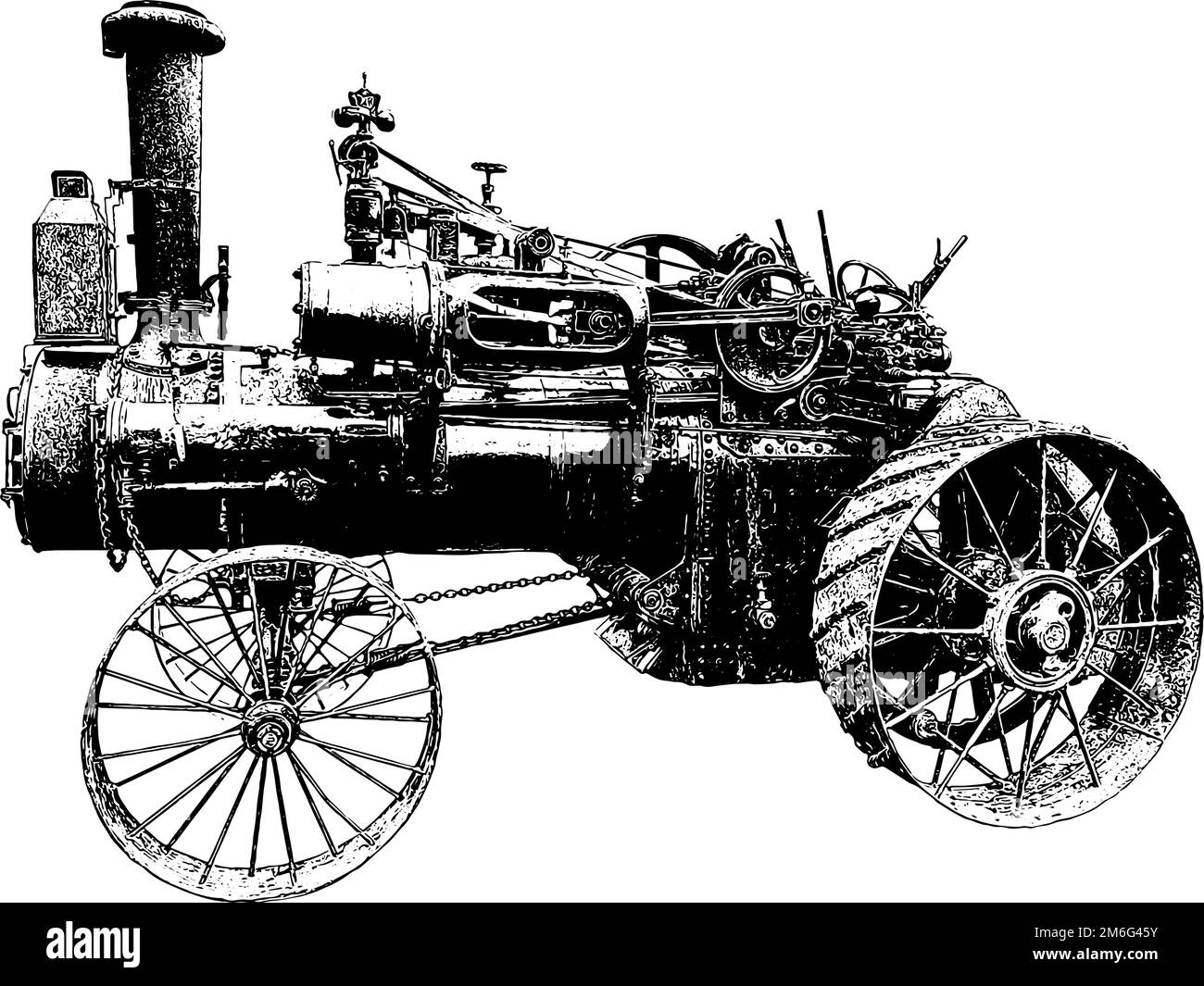 Steampunk Tractor Stock Vector Images Alamy