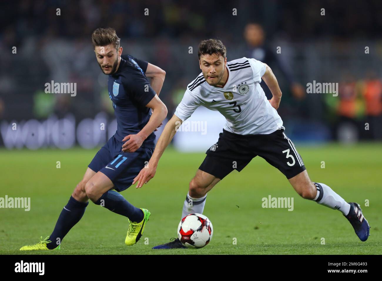 Jonas Hector of Germany and Adam Lallana of England - Germany v England ...