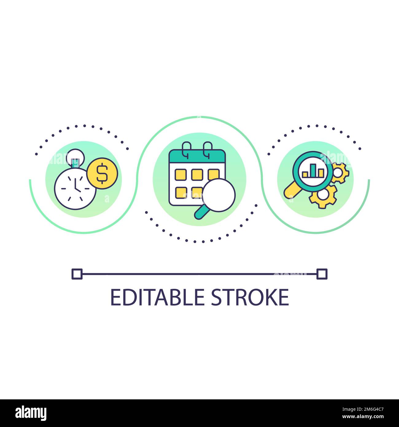 Effective time management loop concept icon Stock Vector Image & Art ...