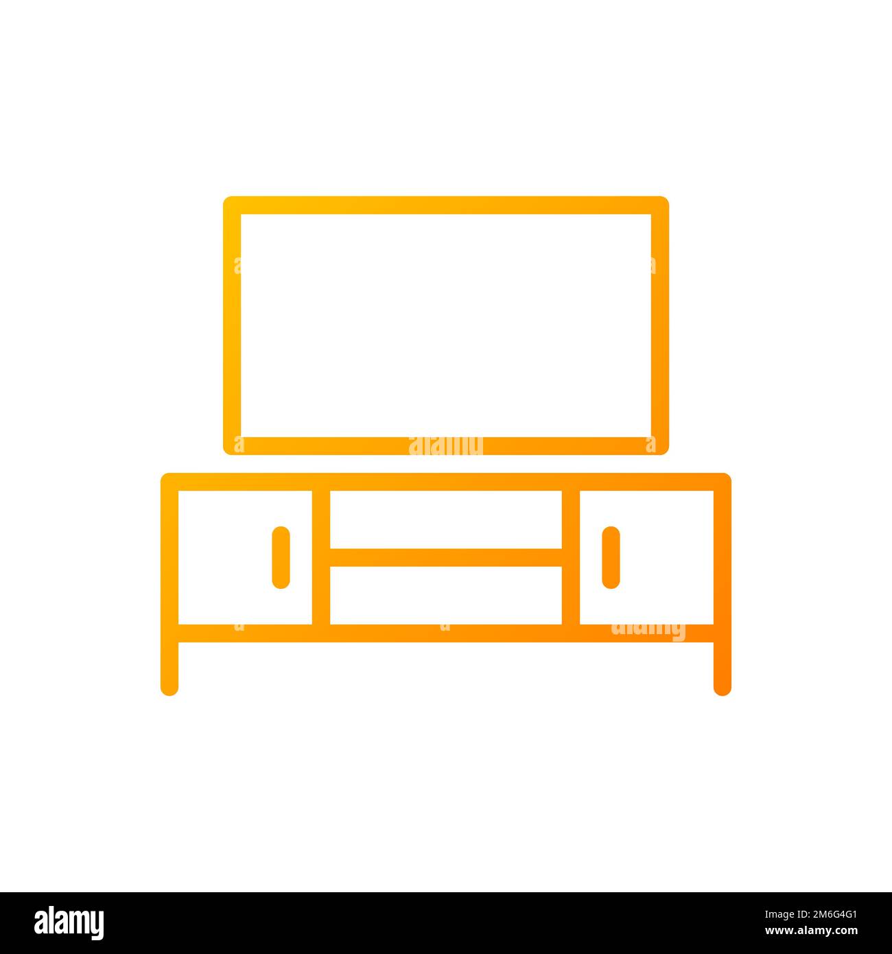 TV stand pixel perfect gradient linear vector icon Stock Vector Image & Art - Alamy