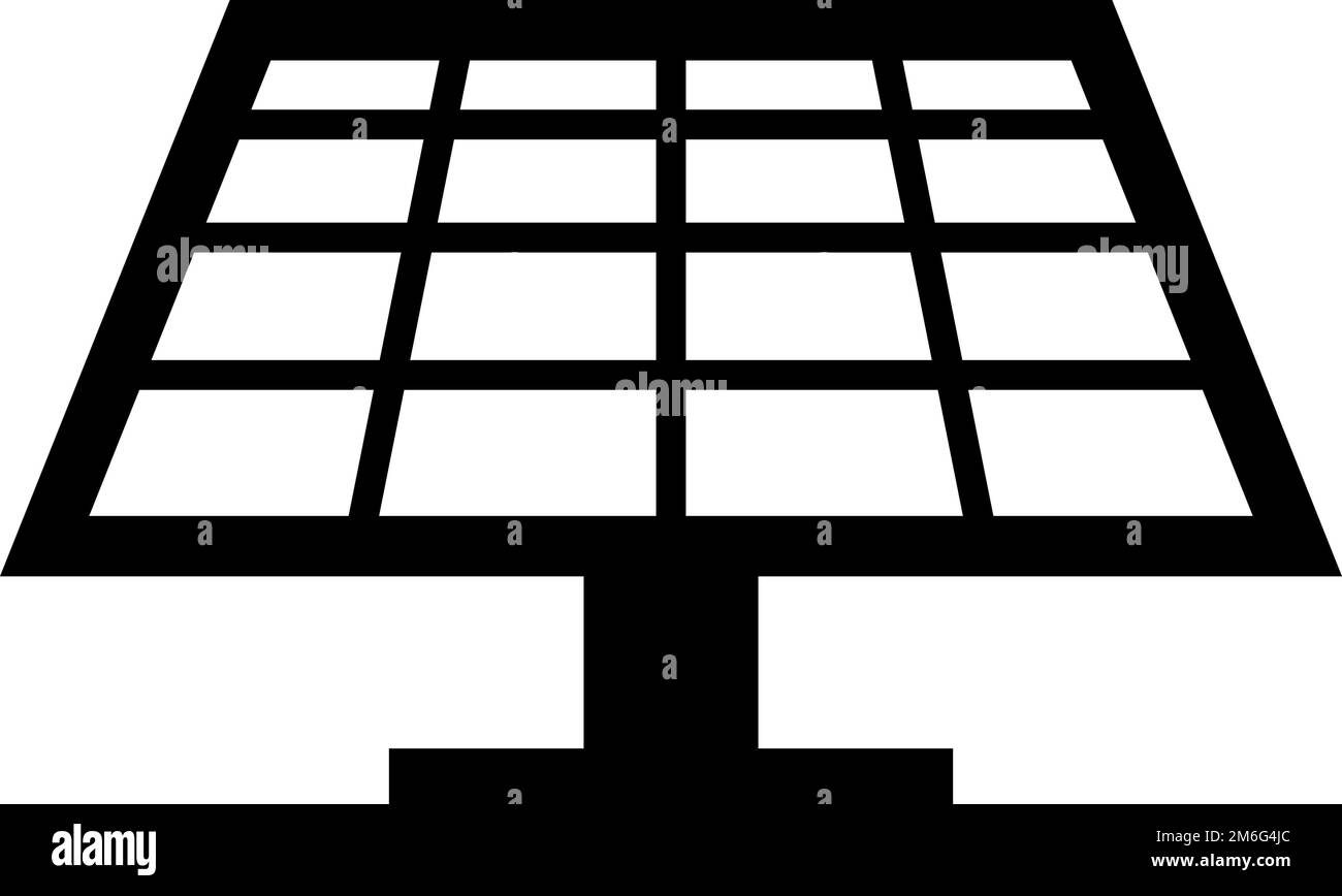 Solar panel icon. Photovoltaic device. Editable vector Stock Vector ...